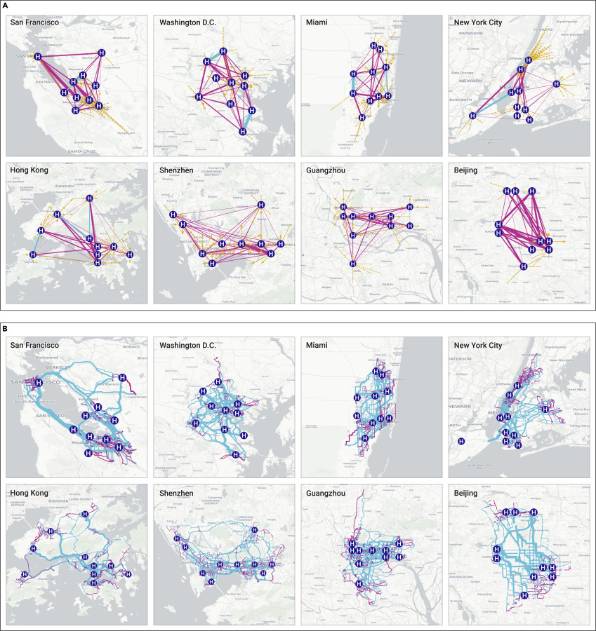 Urban aerial mobility: Network structure, transportation benefits, and ...